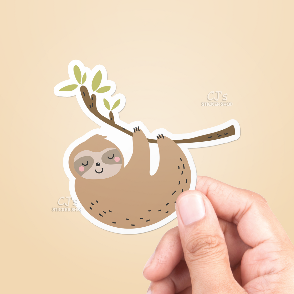 Cute Sloth Sticker – CJ's Sticker Shop