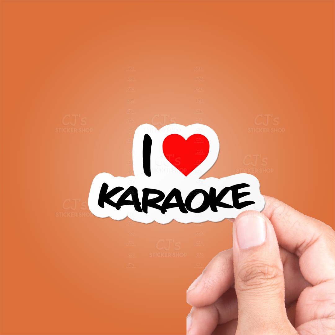 I Love Karaoke Sticker – CJ's Sticker Shop