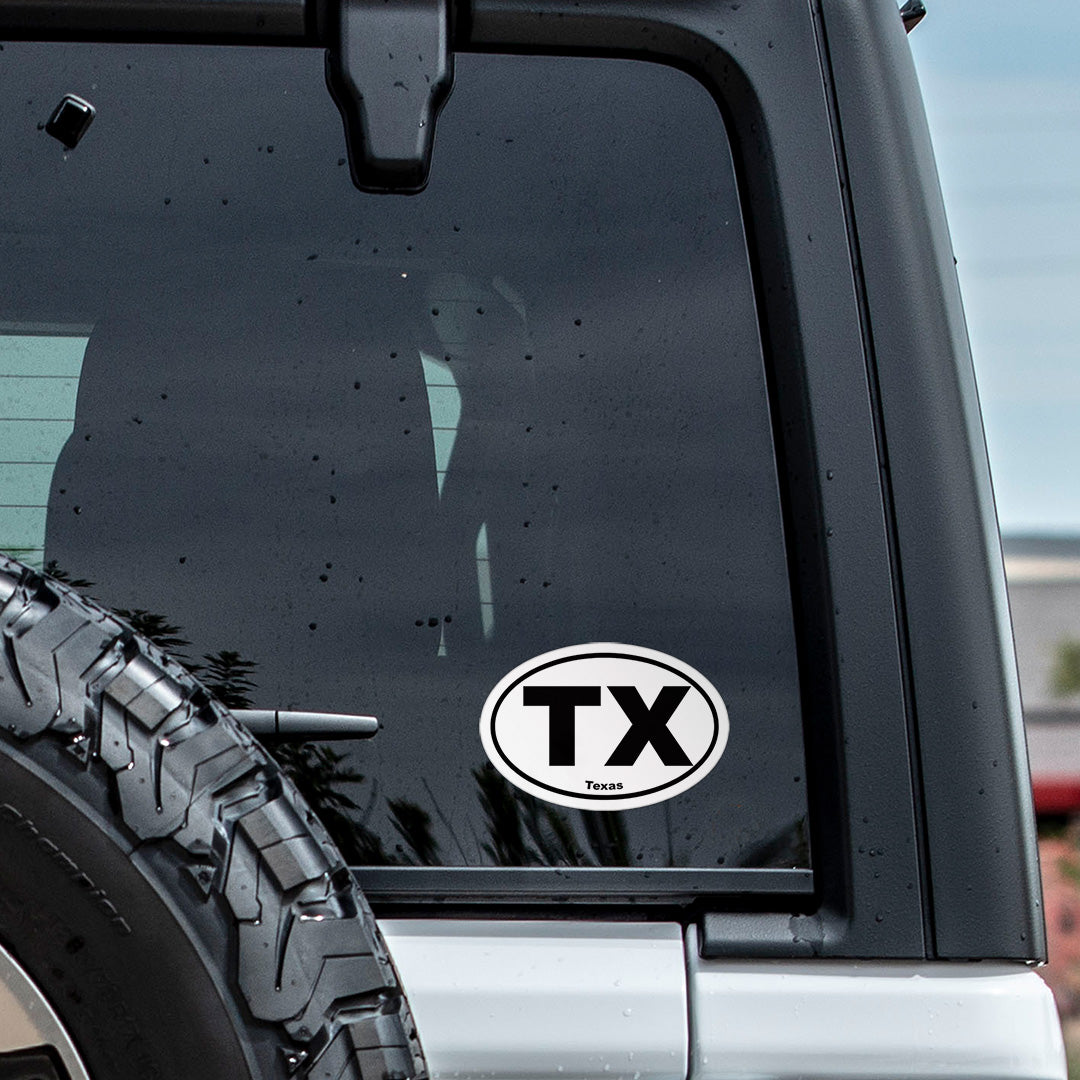 Texas TX State Oval Sticker – CJ's Sticker Shop