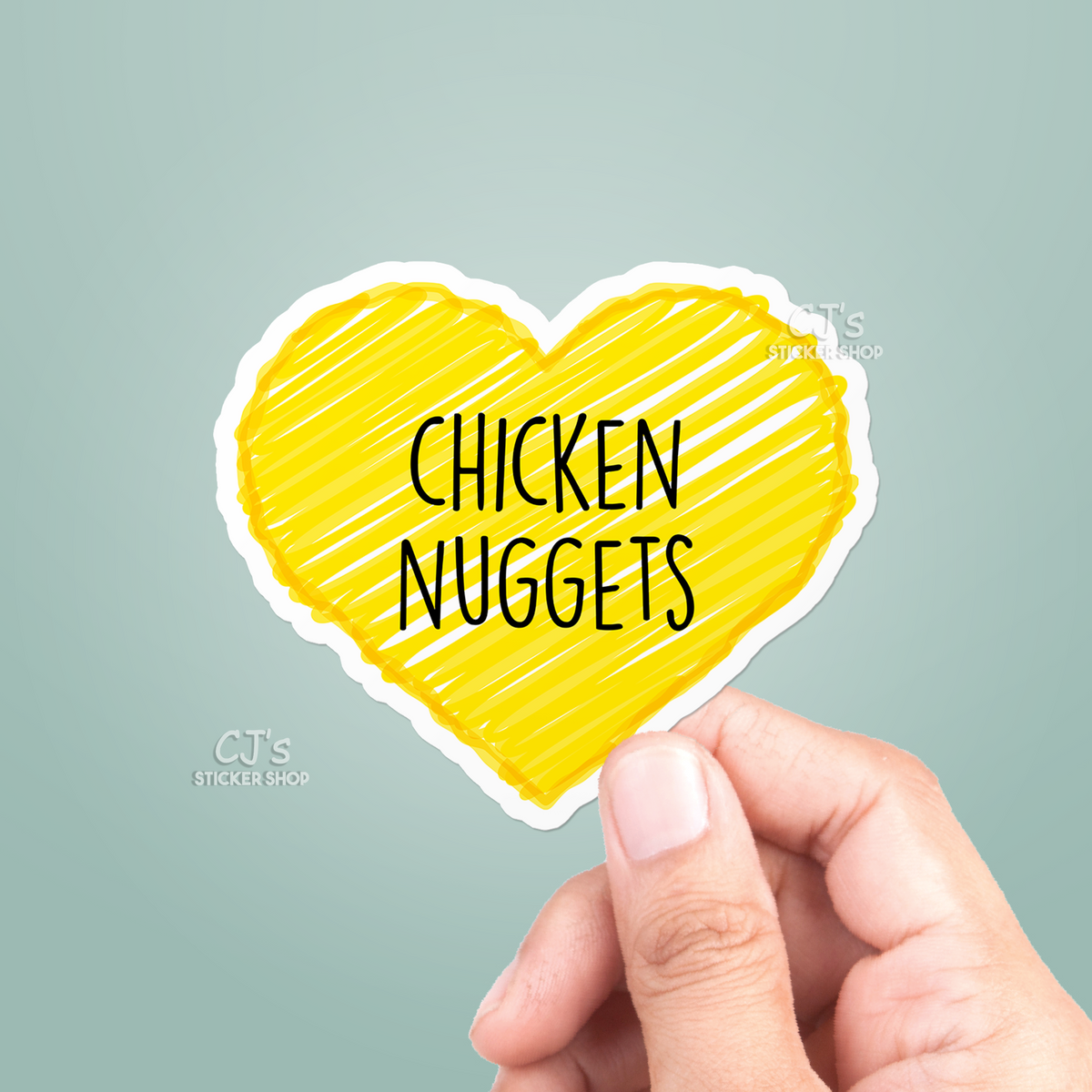 Chicken Nugget Love Sticker – CJ's Sticker Shop